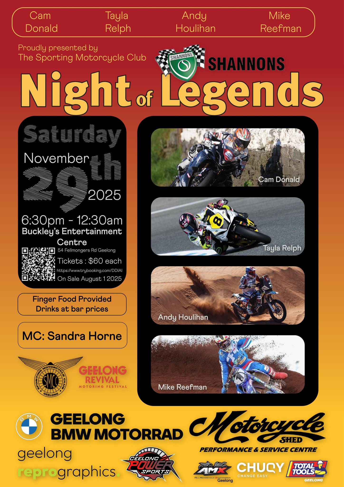 Our Night of Legends is on Tonight | Sporting Motorcycle Club